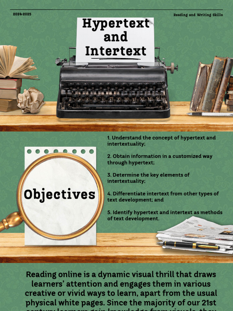 W4 Hypertext and Intertext Compressed | PDF | Hypertext | Intertextuality