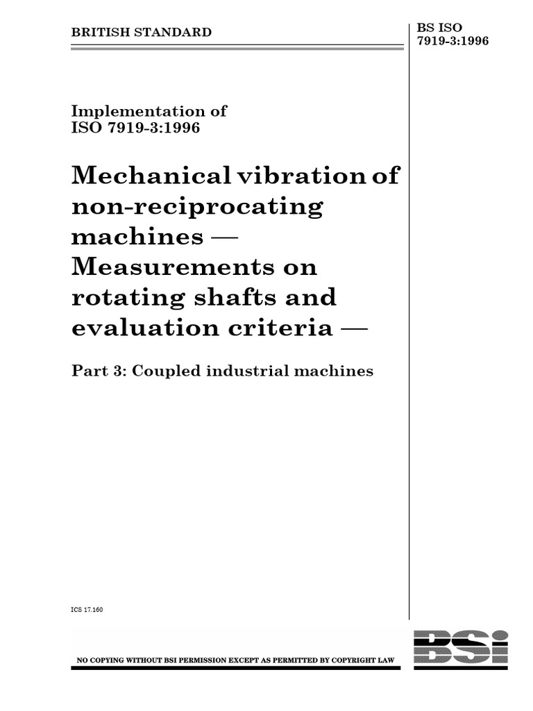 ISO 7919-3:1996 Standard Overview | PDF | International Organization ...