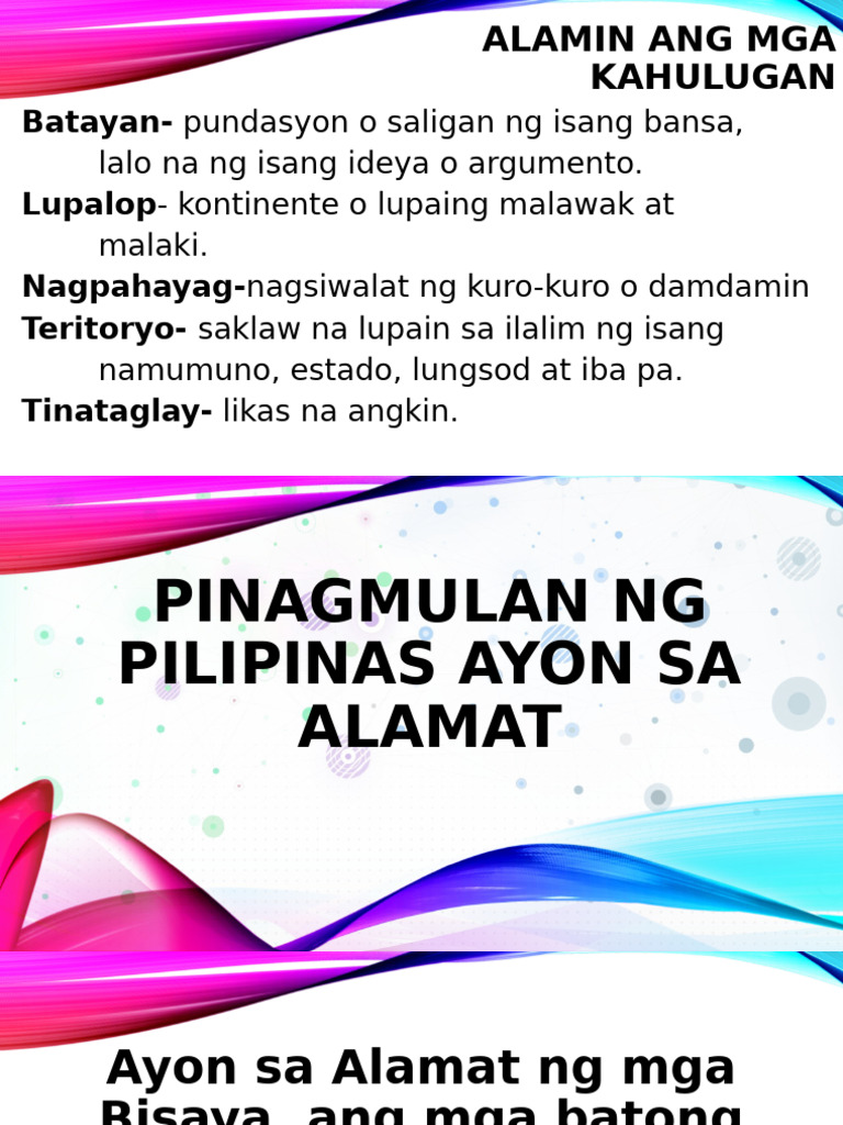 Pinagmulan NG Pilipinas Ayon Sa Alamat | PDF