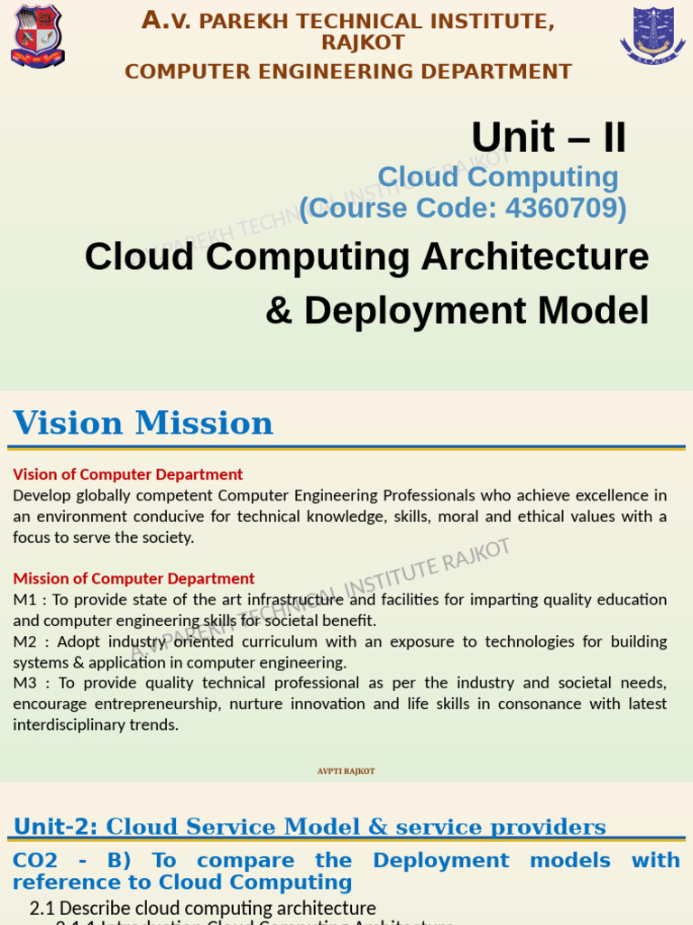 Cloud Computing Unit 2 | PDF | Cloud Computing | Software As A Service