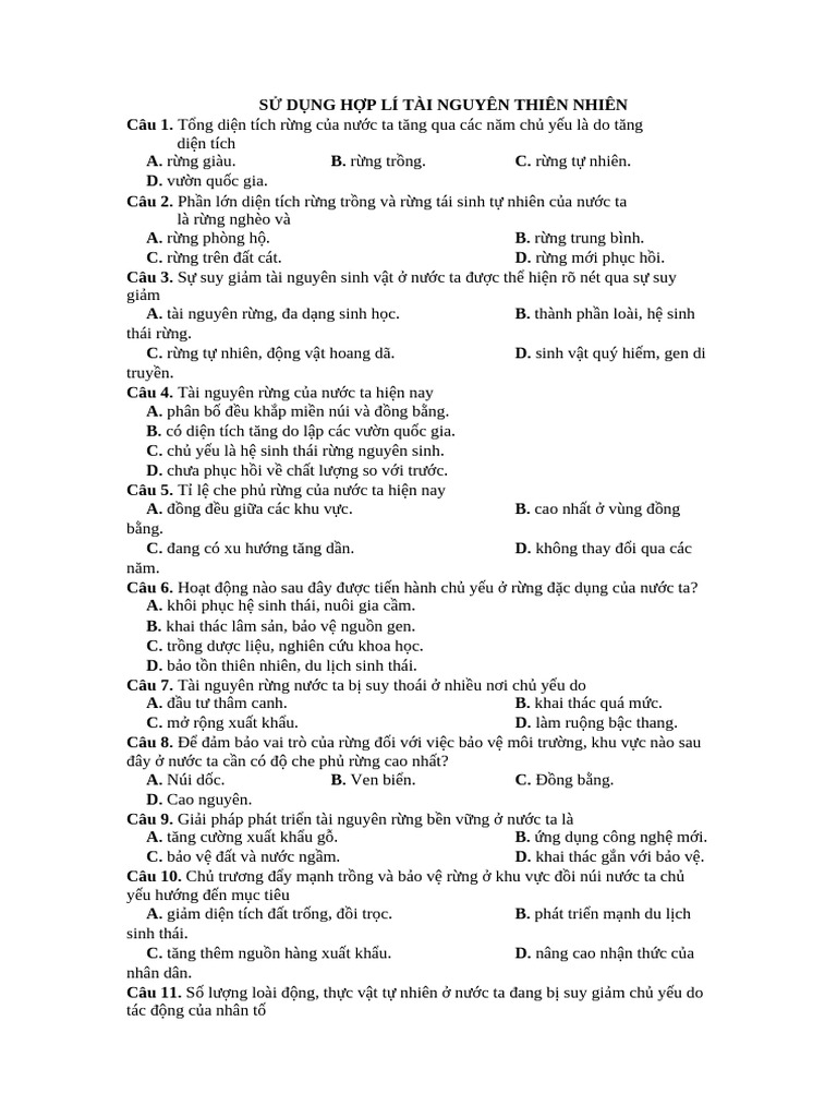 S D NG H P Lí Tài Nguyên Thiên Nhiên | PDF