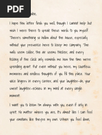 A Letter to Arthur: Love and Longing | PDF