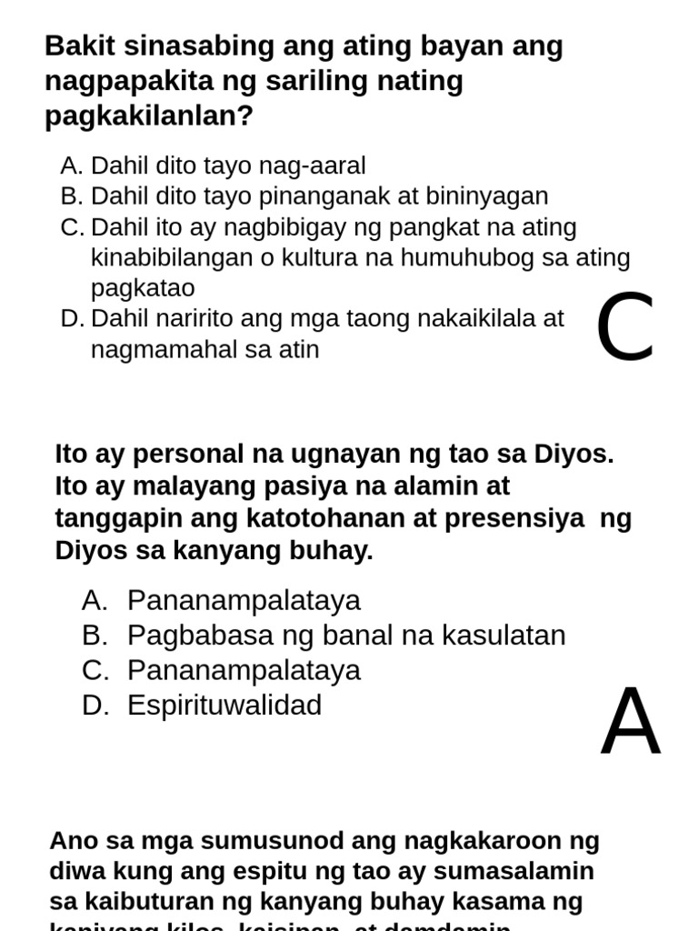 3Q Review Assessment Test | PDF