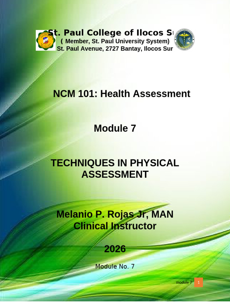 Physical Assessment Techniques Guide | PDF | Physical Examination