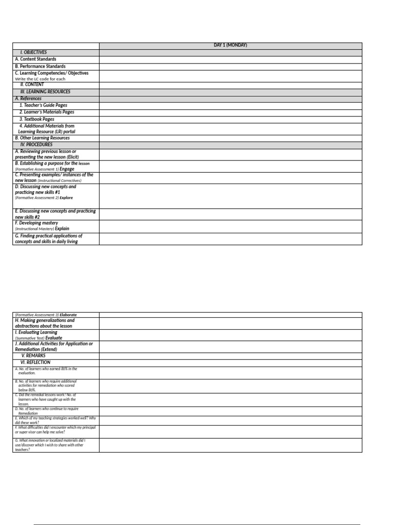 DLP Blank Format | PDF