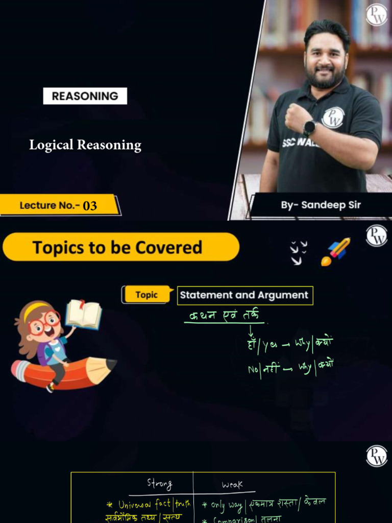 Logical Reasoning 03 - Class Notes | PDF