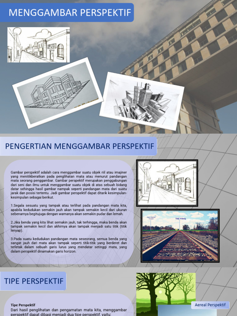 Tipe dan Jenis Menggambar Perspektif | PDF