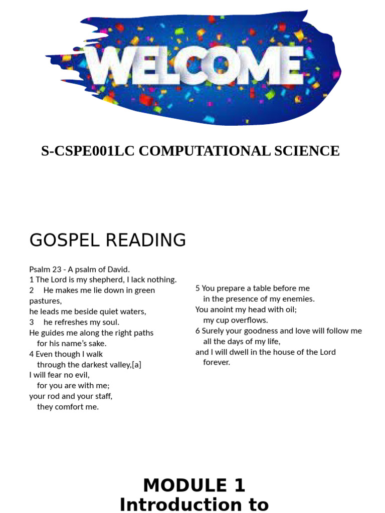 Module 1 Intro Computational Science Updated AY23-24 | PDF | Simulation