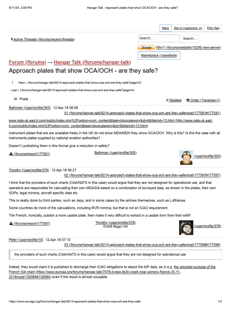 Approach Plates That Show OCA - OCH - Are They Safe | PDF | Aviation