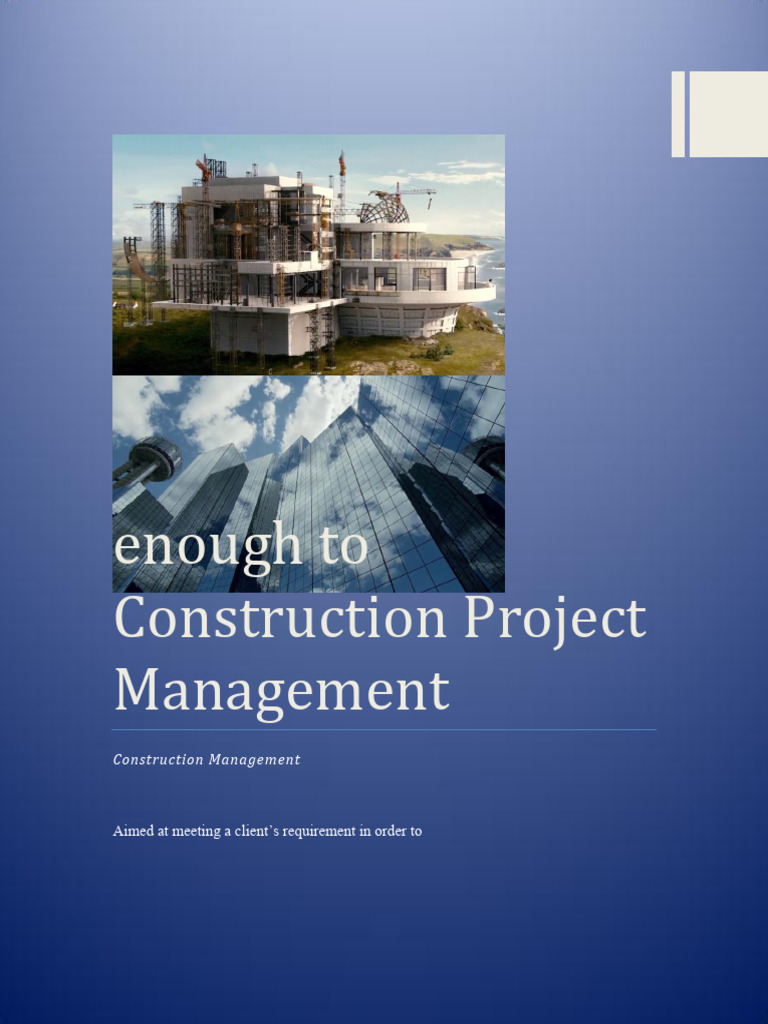 Construction Project Management | PDF | Project Management