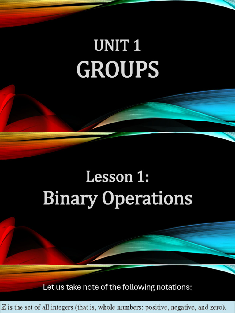 1 Binary Operations | PDF | Real Number | Integer