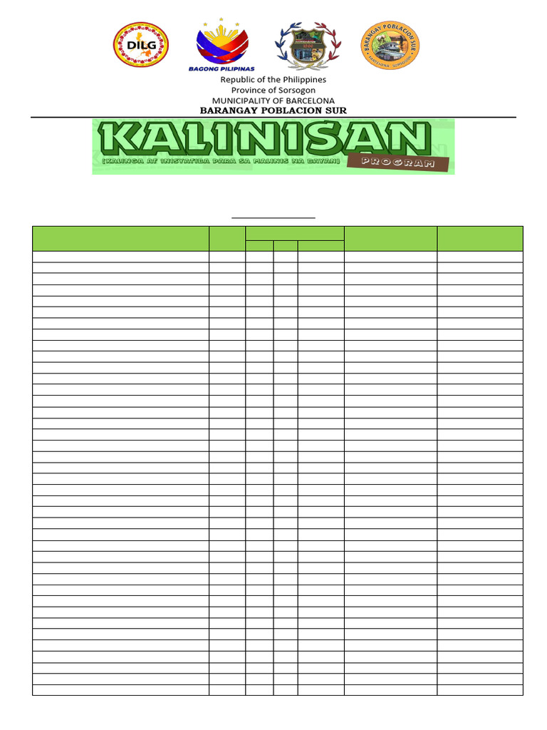 KALINISAN-PROGRAM 2025 Sur Week 6 | PDF