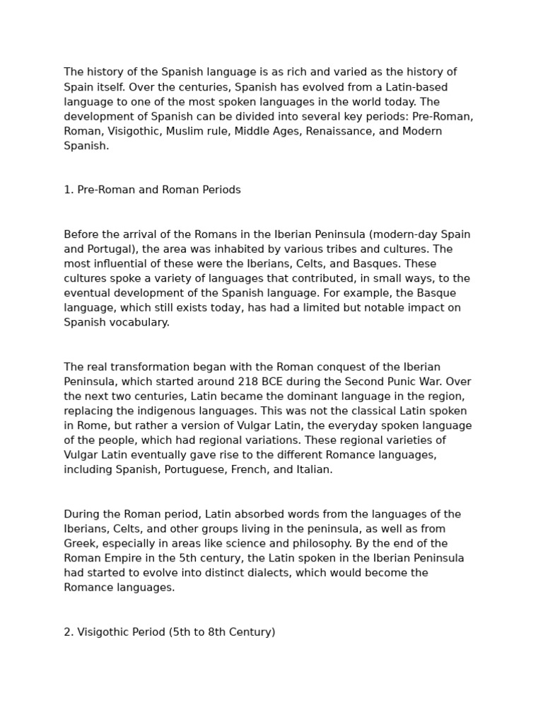 HISTORY OF ENGLISH LANGUAGE | PDF | Spain | Spanish Language