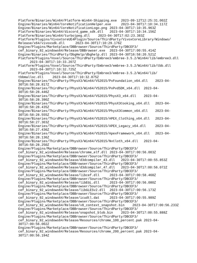 Manifest_NonUFSFiles_Win64 | PDF | Software | Software Engineering
