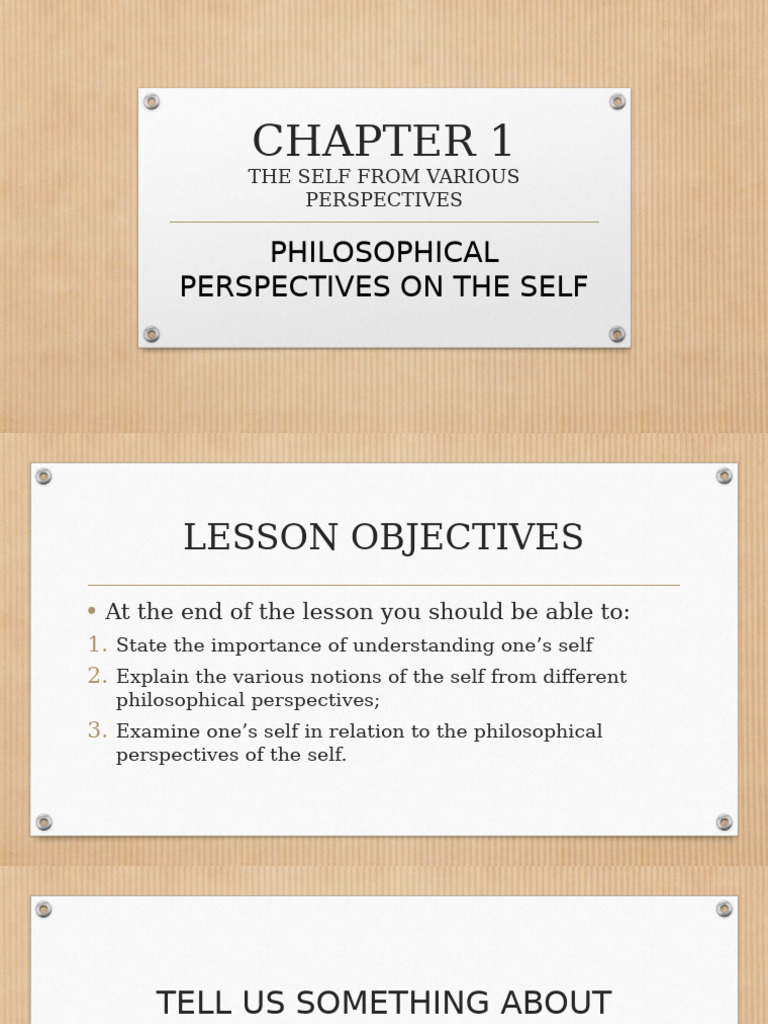 Philosophical Perspectives on Self | PDF