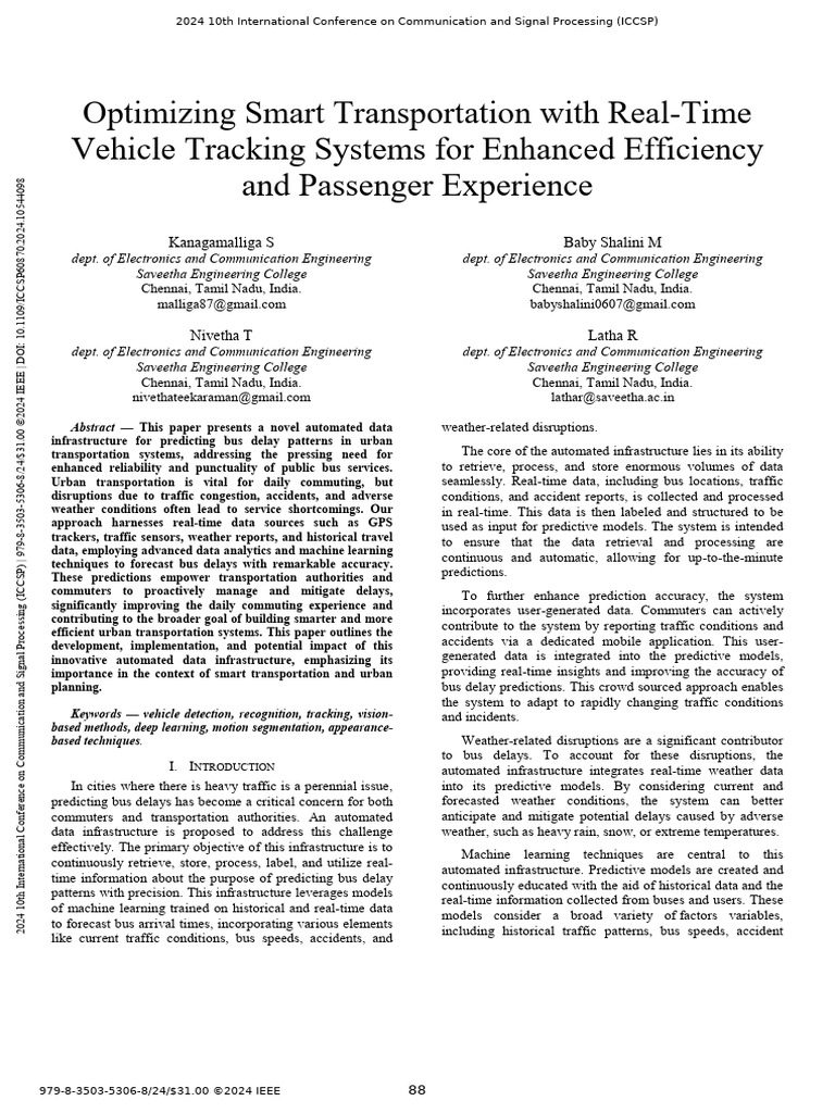 Real-Time Bus Delay Prediction System | PDF | Machine Learning | Usability