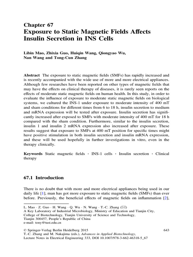 0141-Chapter 67 Exposure To Static Magnetic Fields Affects Insulin ...