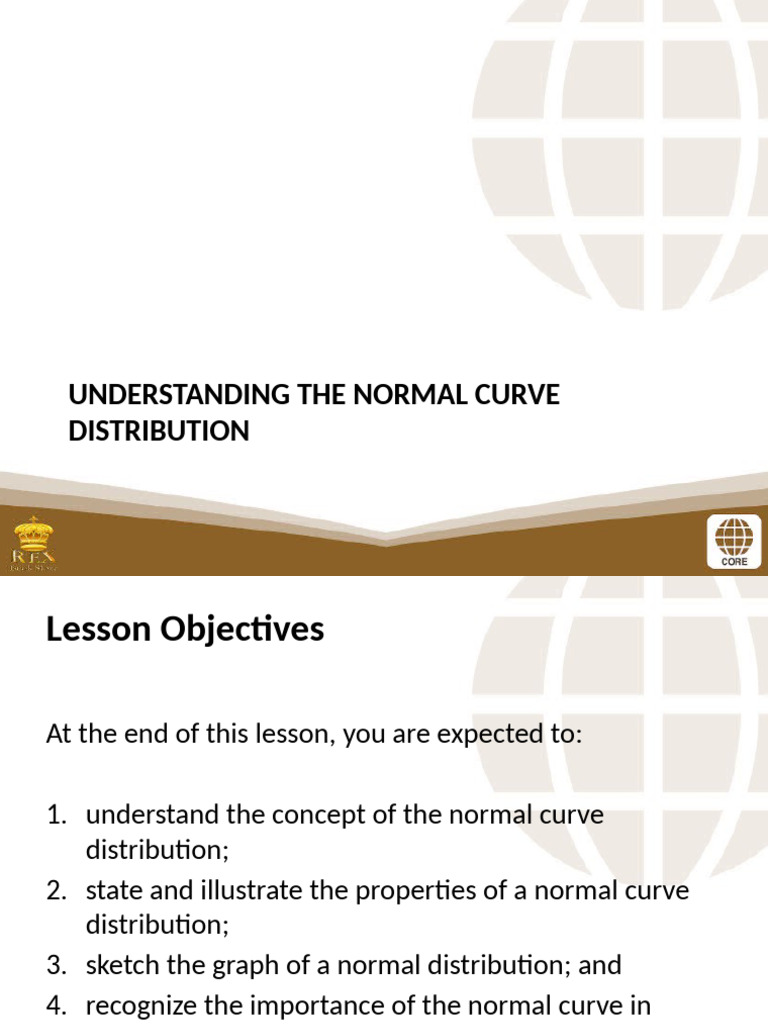 PSUnit II Lesson-1 Understanding the Normal Curve Distribution | PDF ...