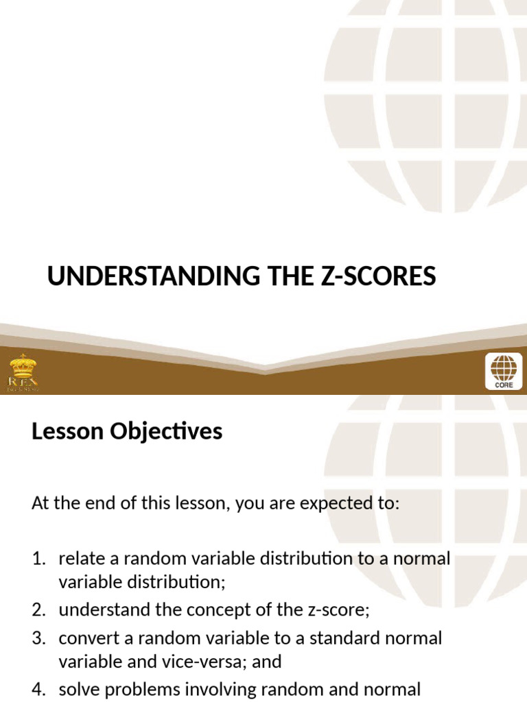 PSUnit II Lesson 2 Understanding the Z-scores-1-1 | PDF | Standard Score | Normal Distribution