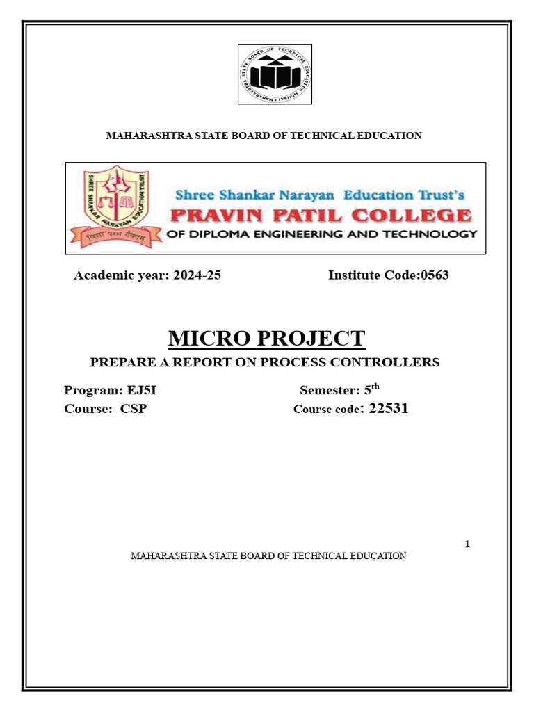 CSP Micro Project Grp3 | PDF | Control System | Feedback