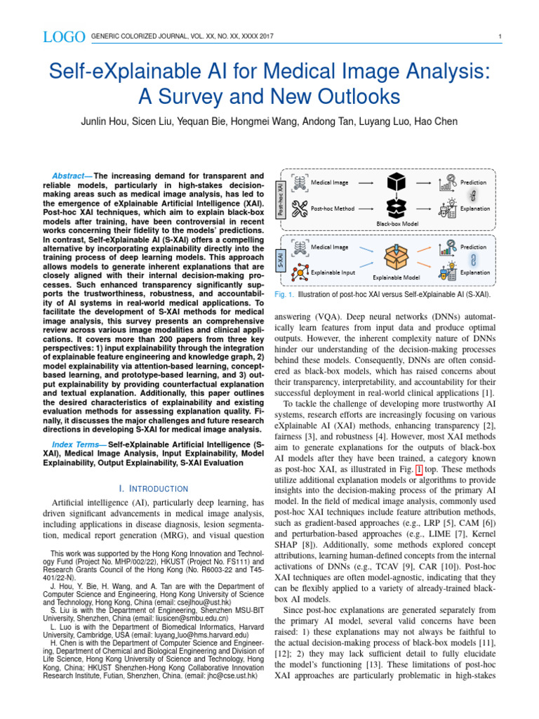 Self-eXplainable AI For Medical Image Analysis | PDF | Artificial ...