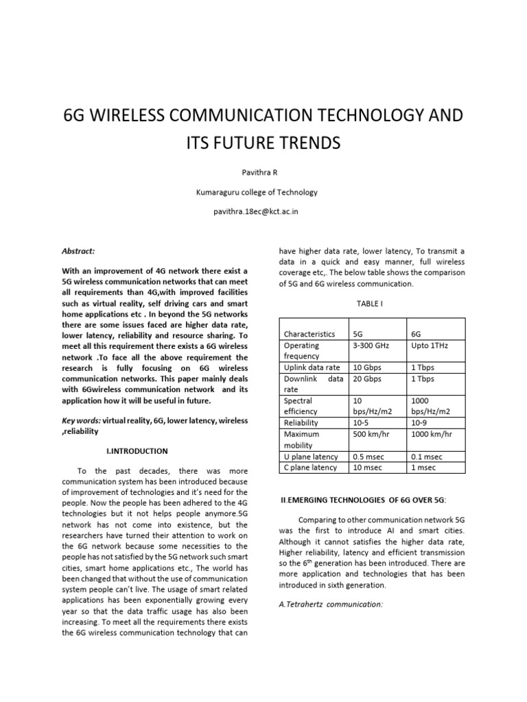 Emerging Technologies of 6G Over 5G | PDF | Computer Network | Artificial Intelligence