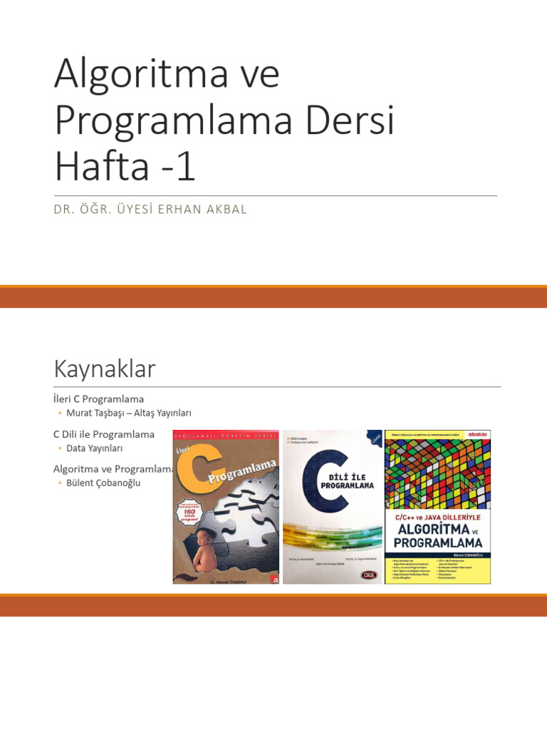 Hafta 1 | PDF
