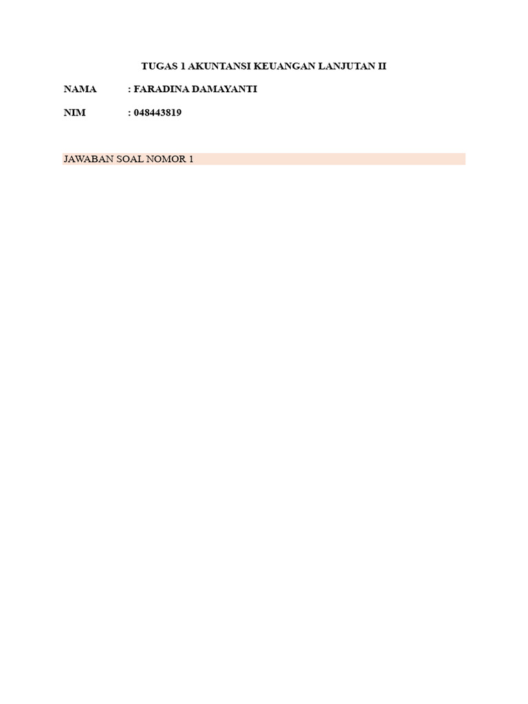 TUGAS 1 - AKL II - FRDN | PDF