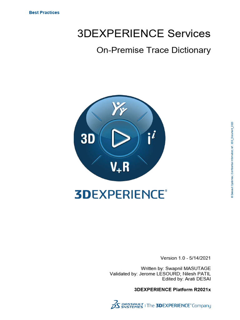 DS WhitePapers 3DEXPERIENCE R2021x Services On Premise Trace Dictionary V1 | PDF | Computer File ...