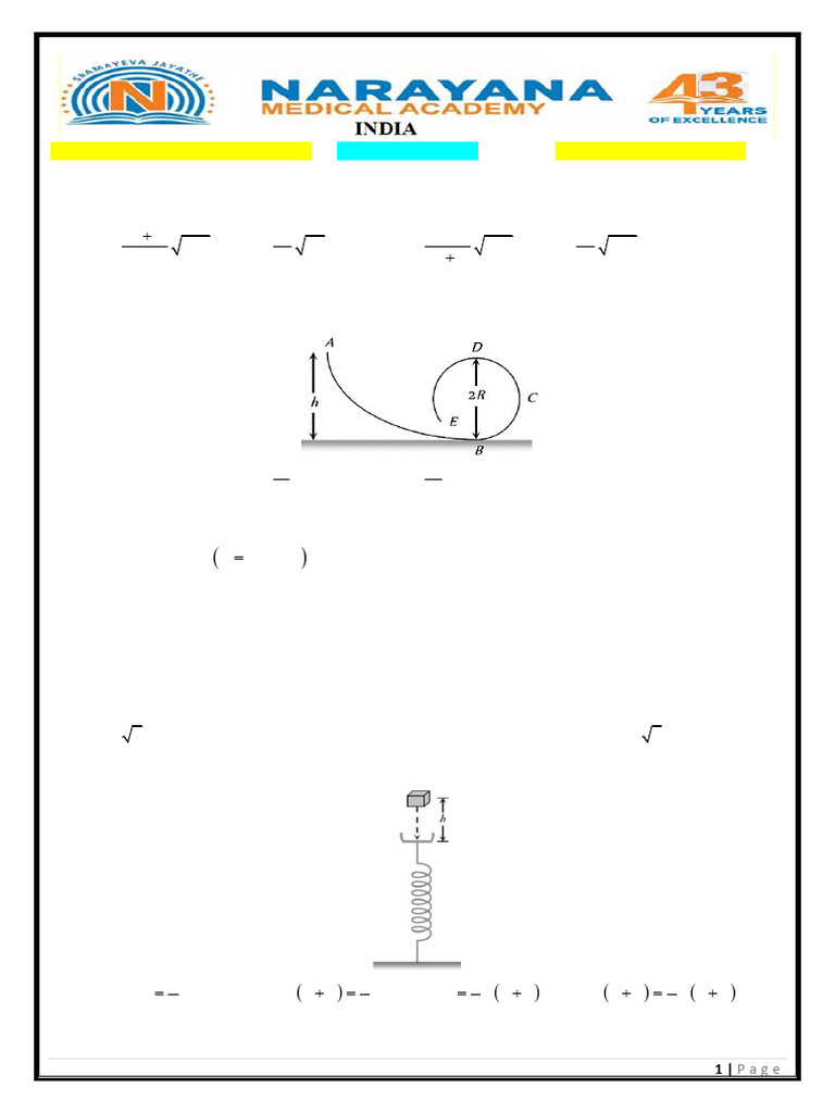 JR Star Neet Cbse MT-07 Physics Assignment | PDF | Momentum | Kinetic ...