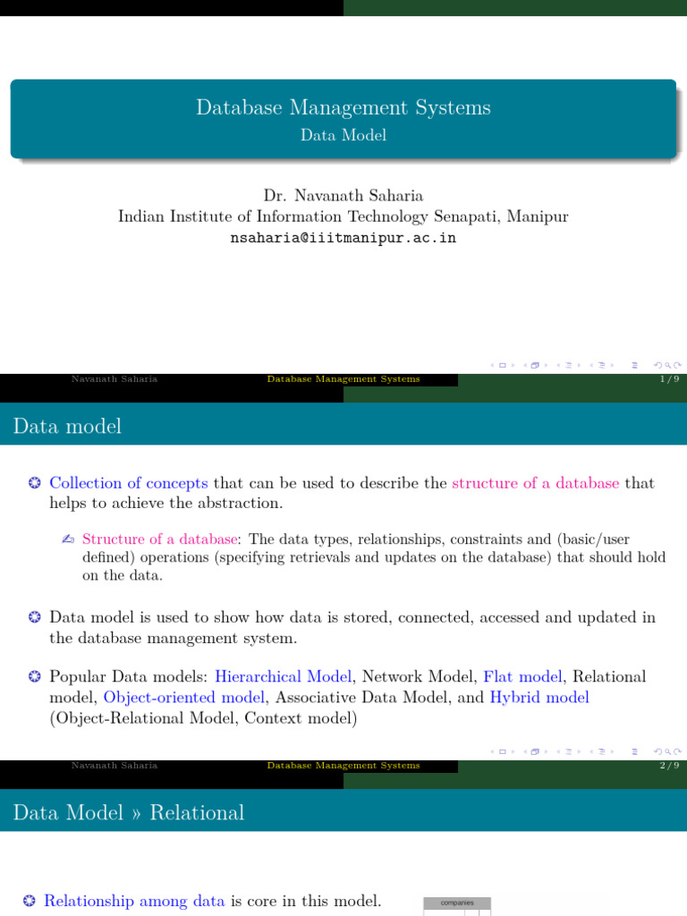 dbms2_removed | PDF | Data Model | Relational Model