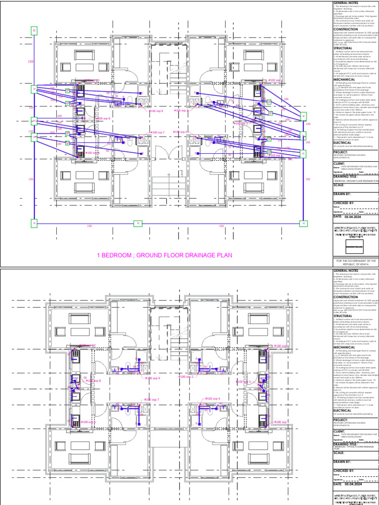 SVP Drainage Plans for Affordable Housing | PDF | Drainage | Pipe ...