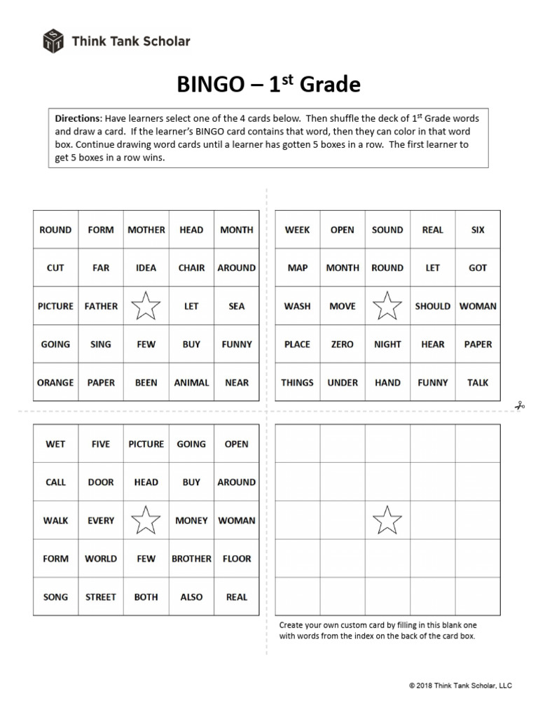 Sight-Words-Worksheet-Free-1st-Grade-Bingo-2 | PDF