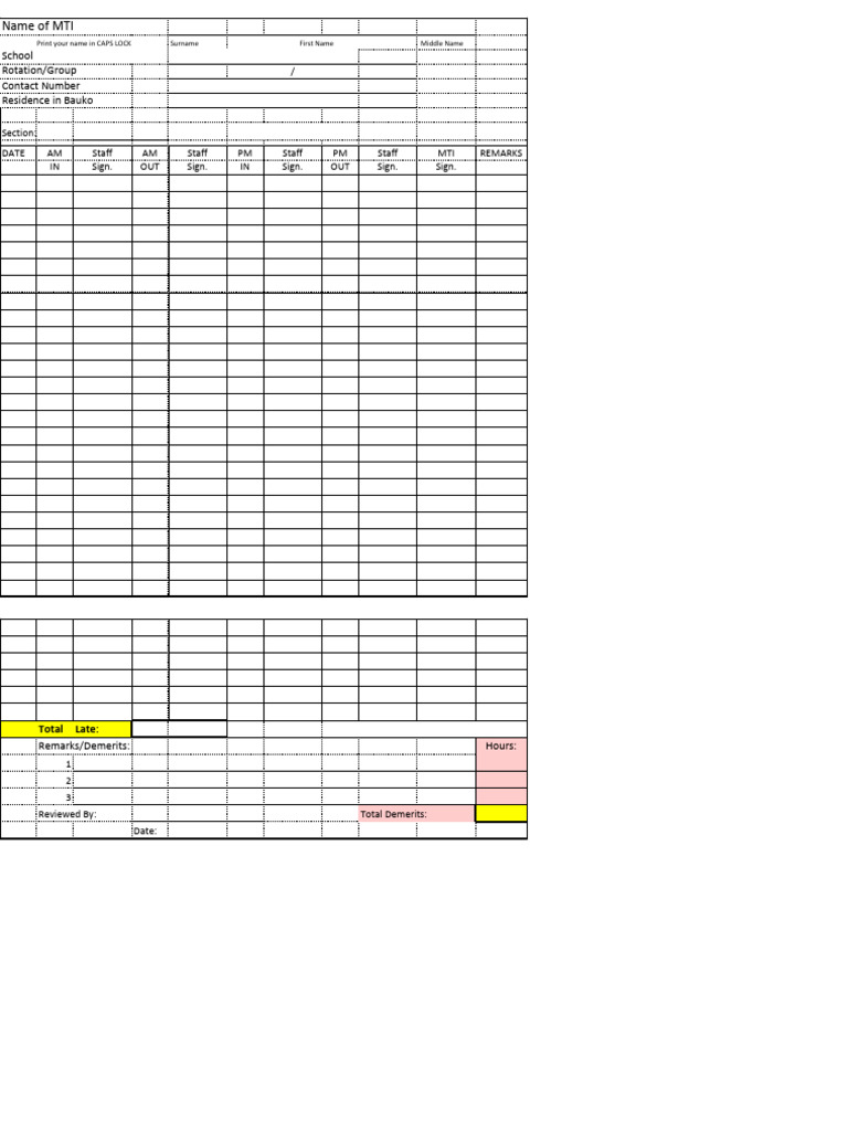 LHMRH ATTENDACE | PDF