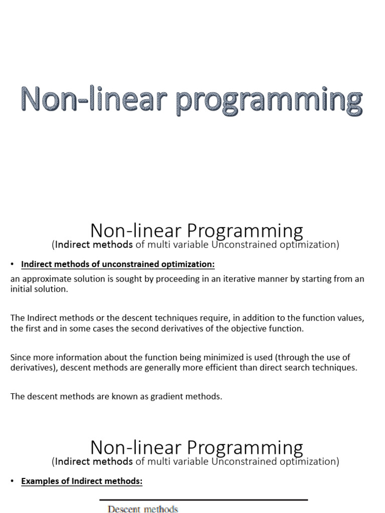 optimization techniques (lecture 5 and 6) | PDF | Mathematical Optimization | Numerical Analysis