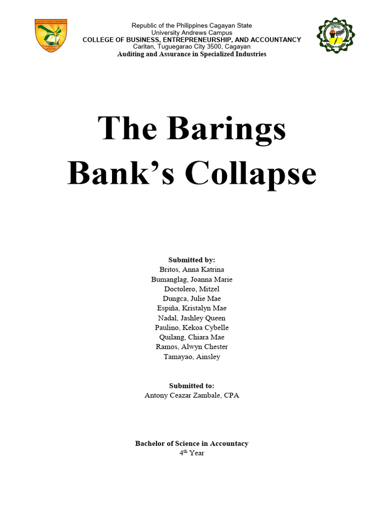 The Barings Banks Collapse | PDF | Option (Finance) | Futures Contract