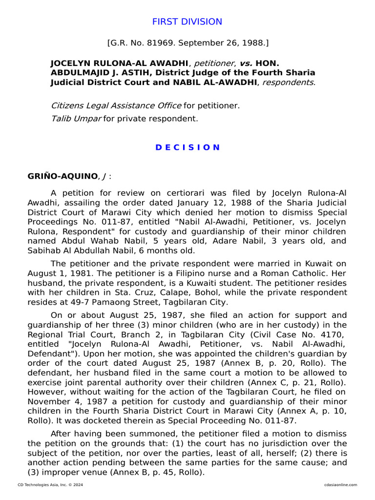 Sharia Court Jurisdiction Dispute | PDF | Pleading | Marriage