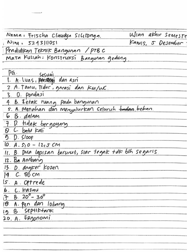 Uas KBG Frisca | PDF