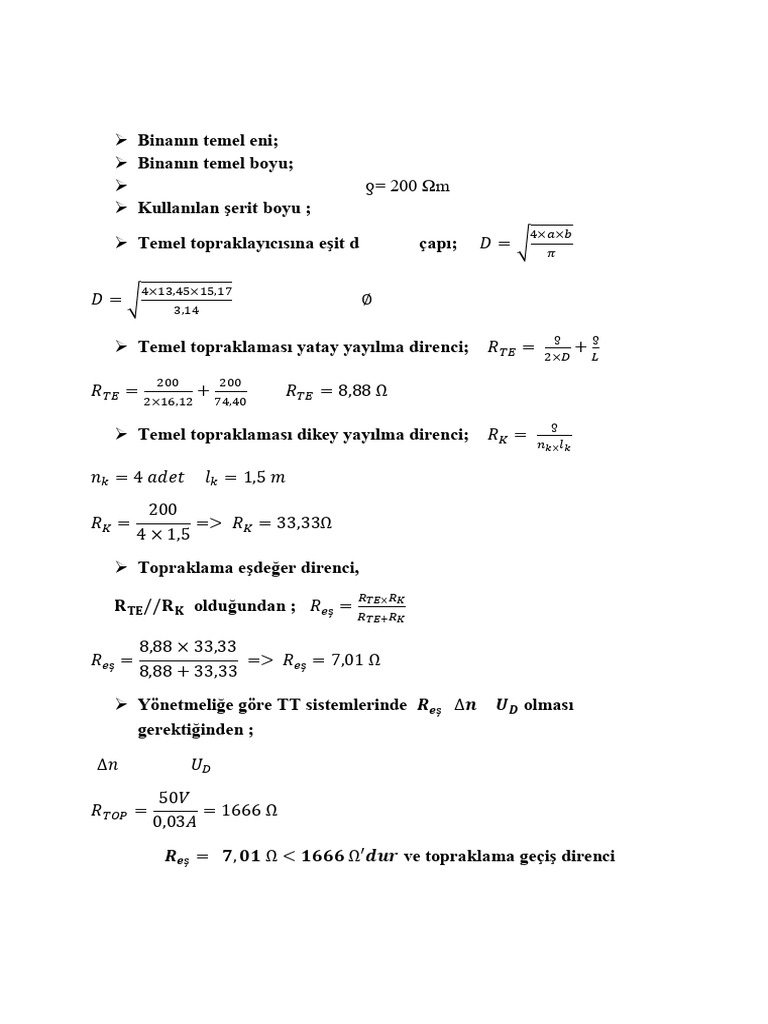 Temel Topraklama Hesabi | PDF