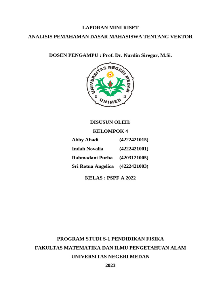 Mini Riset Kelompok 4 Matematika Fisika | PDF