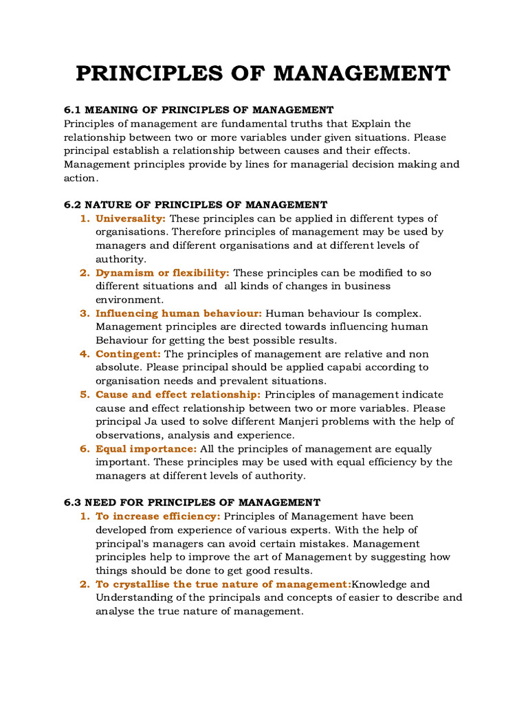 PRINCIPLES OF MANAGEMENT | PDF | Employment | Knowledge