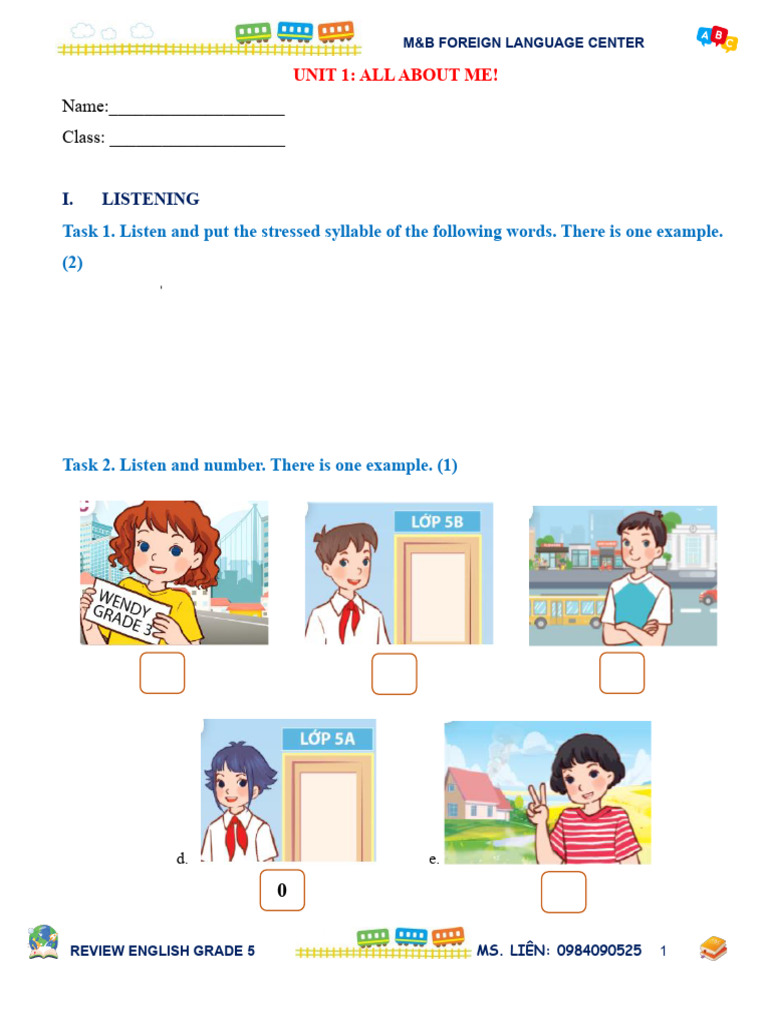 Grade 5 English Review Worksheet | PDF | English Language | Linguistics