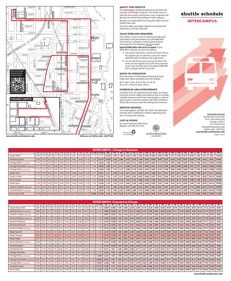 Inter Campus Shuttle Brochure | PDF | Chicago | Transport
