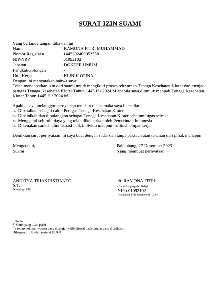 Surat Izin Suami | PDF