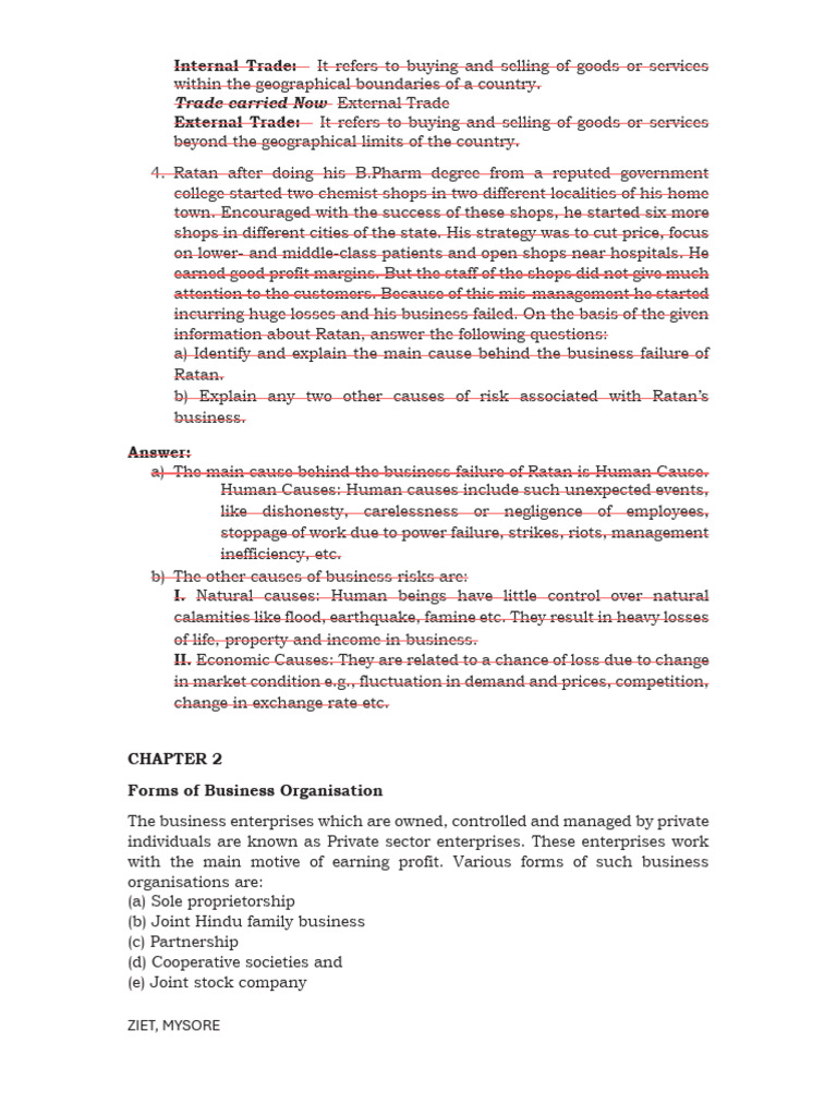 Causes of Business Failure and Types | PDF | Partnership | Sole ...