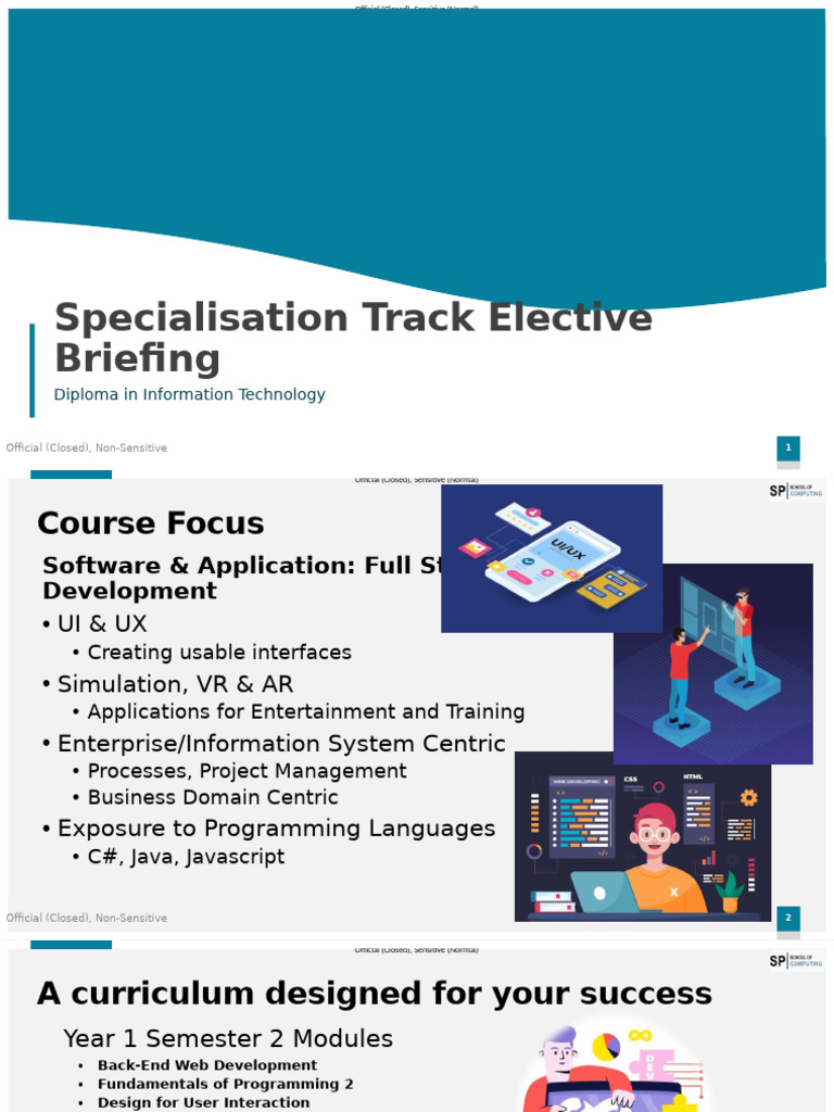 SpecialisationElective Briefing V21 | PDF | Computer Programming | Web Design