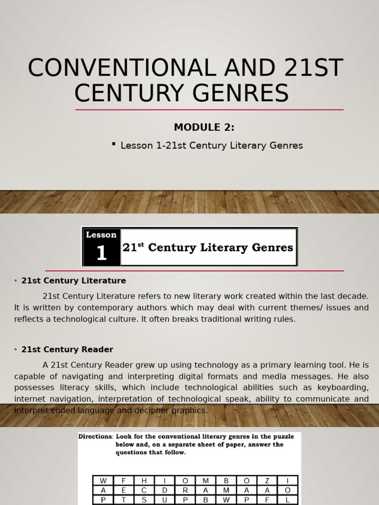 Module 2 Conventional and 21st Century Genre | PDF