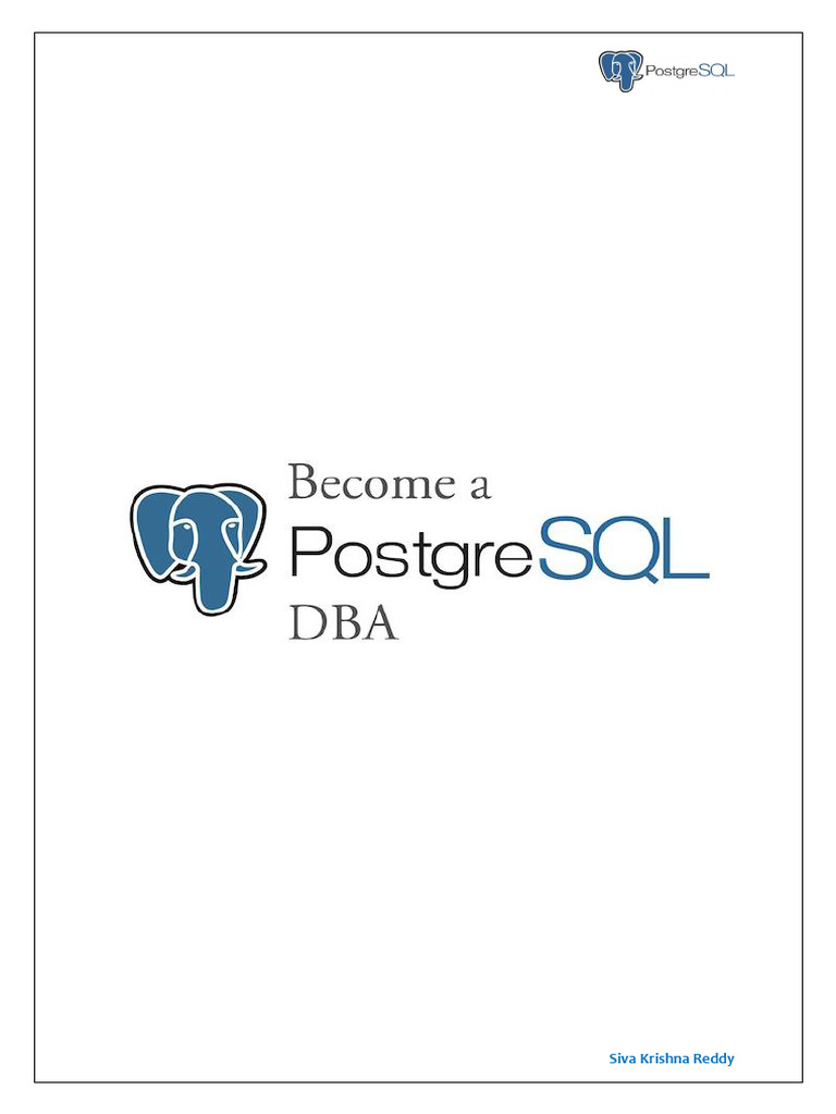 PostgreSQL DBA - 9.6 Server Installation | PDF | Postgre Sql | Databases