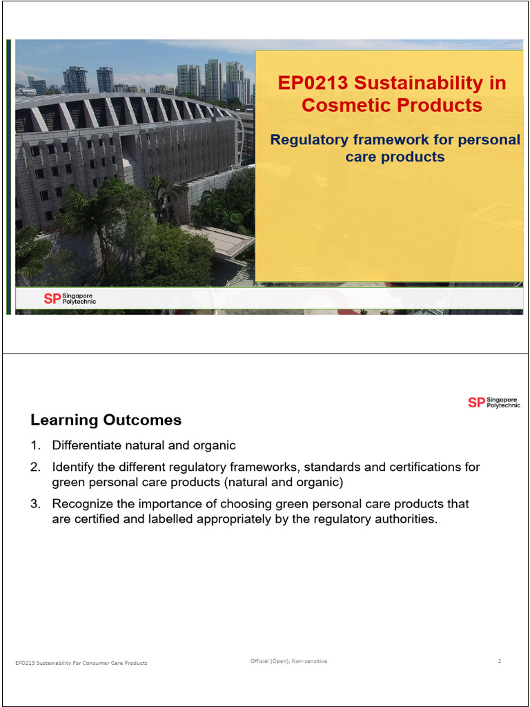 Green Cosmetics: Regulations & Standards | PDF | Cosmetics | Water