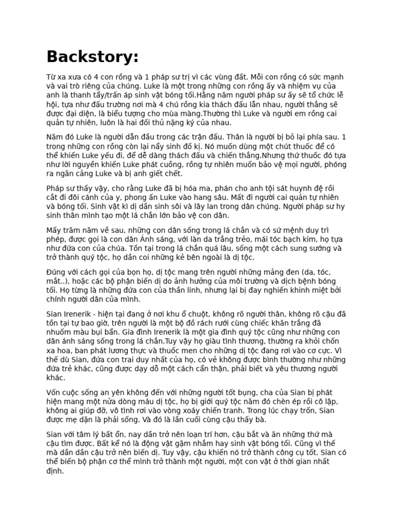 Backstory | PDF